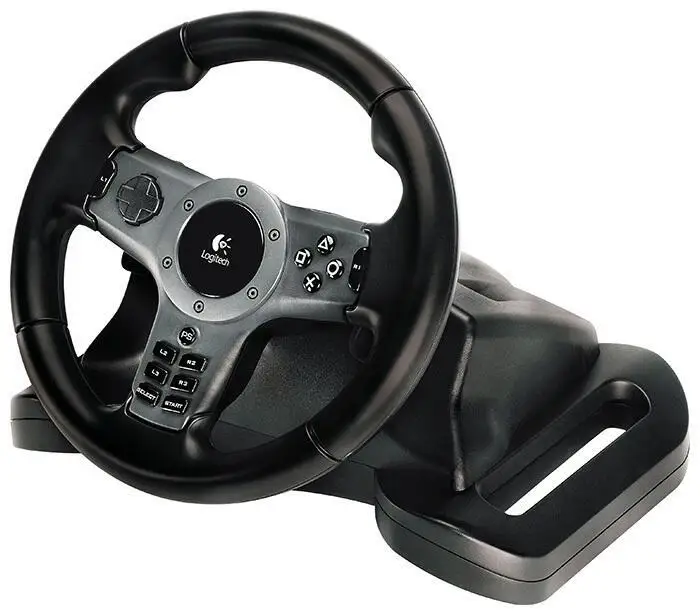 Steering wheel PS3 Logitech Driving Force Wireless e x5d12 used|Video ...
