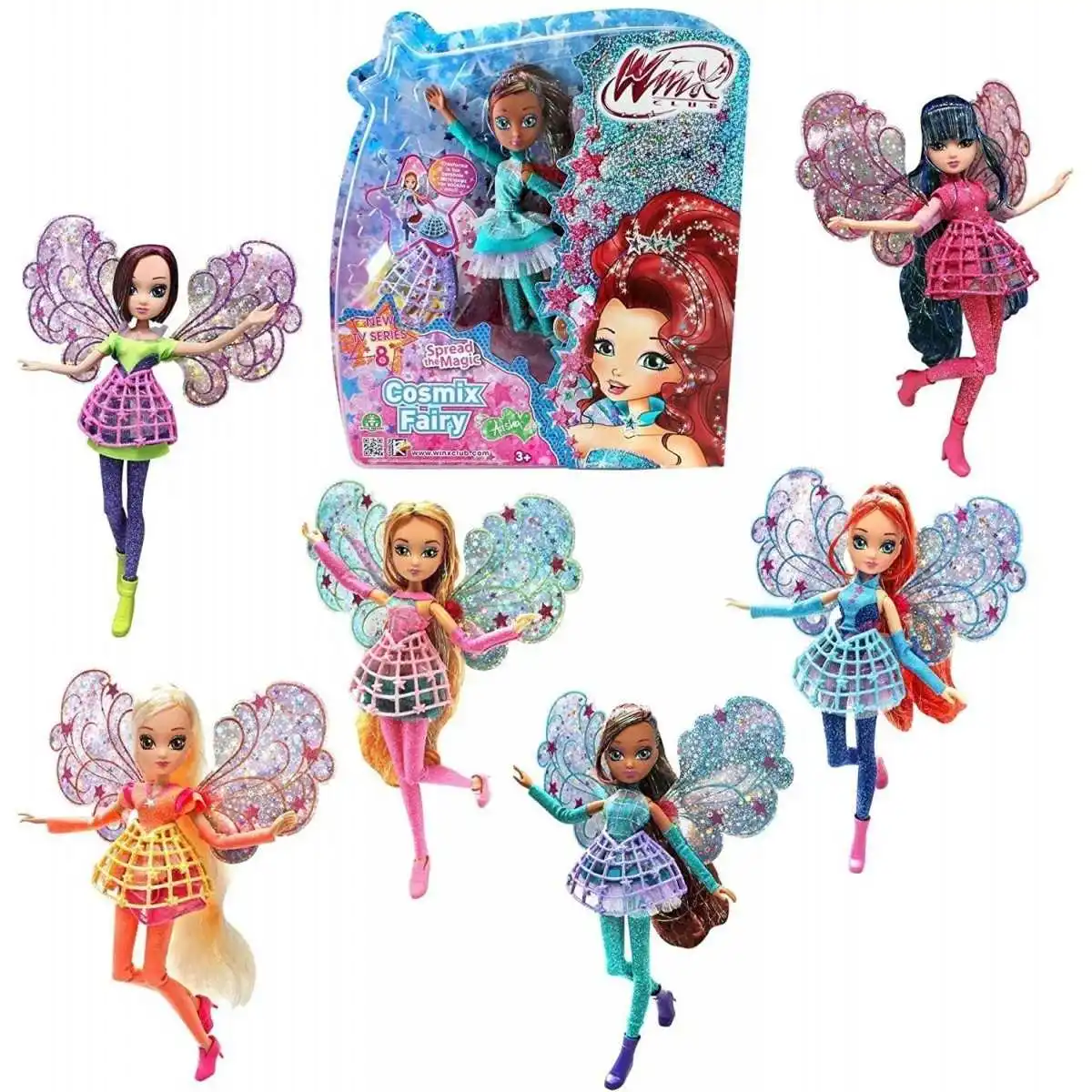 Winx-Club-Cosmix-Fairy-Fig-r-Bloom-Layla-Flora-Stella-Techa-Muisa-26cm ...