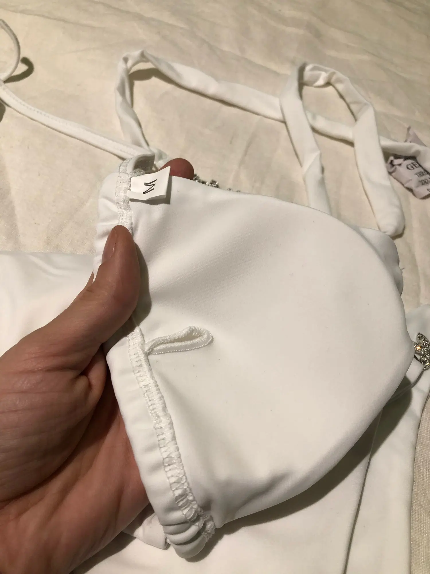 Diamond bikini white rhinestone bikini Braizilian swimwear female ...