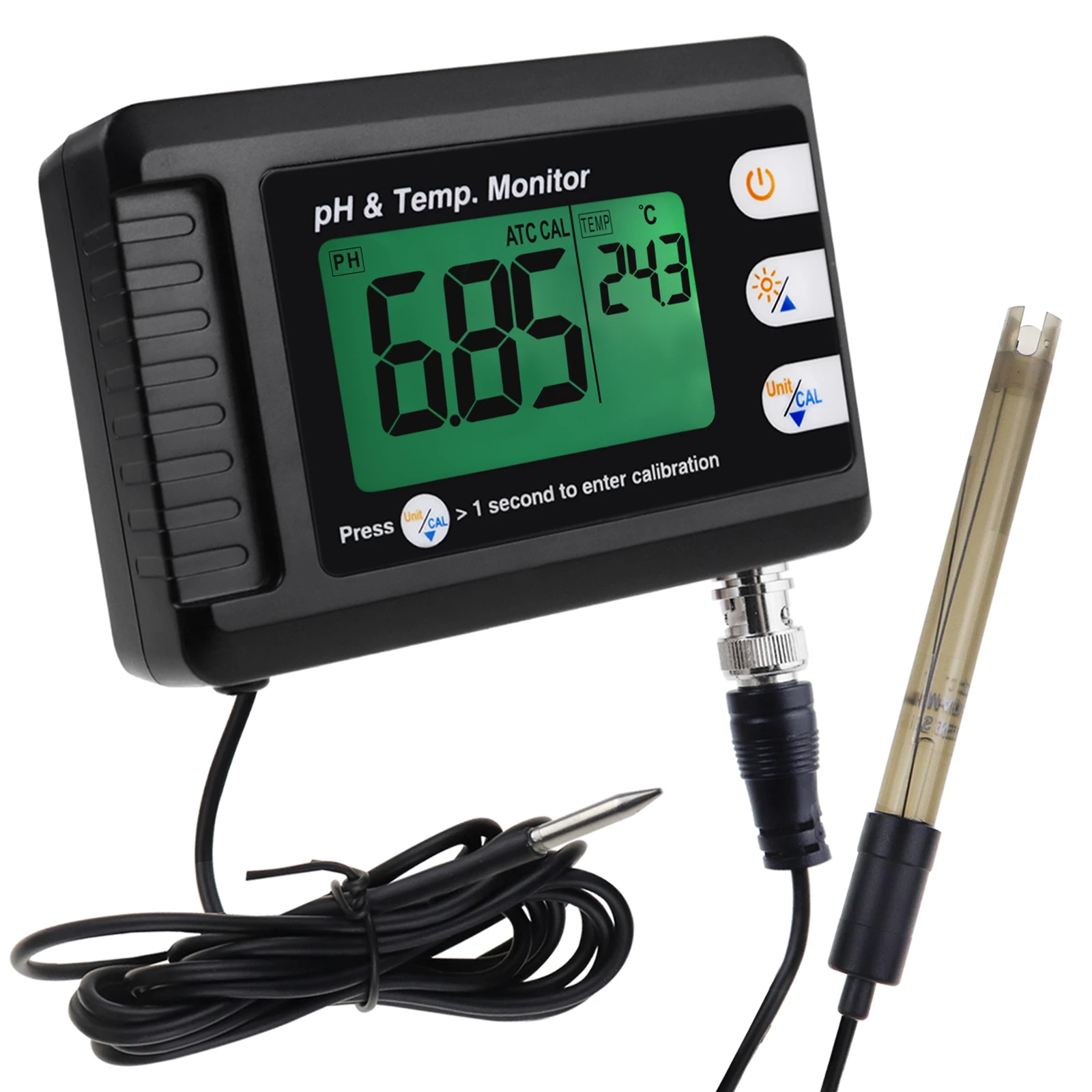 2-in-1 Combo Ph & Temperature Meter Monitor Thermometer For Aquariums ...