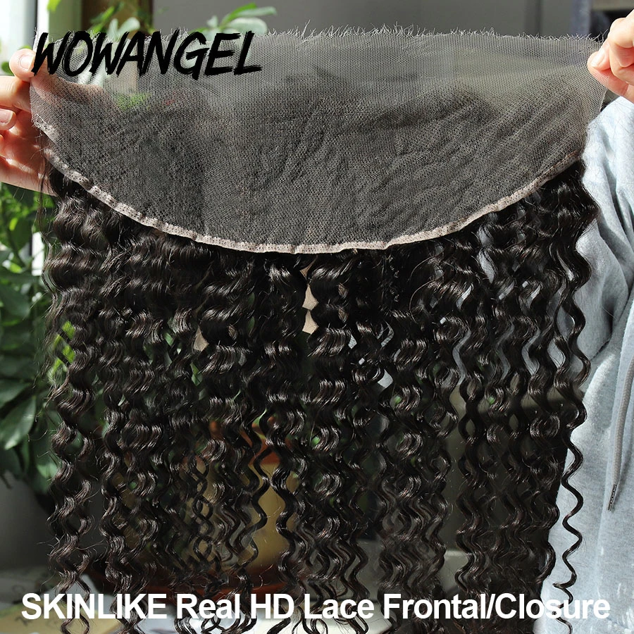 Kinky Curly 13x6 HD Lace Frontal Melt Skins Invisible HD Lace Closure ...