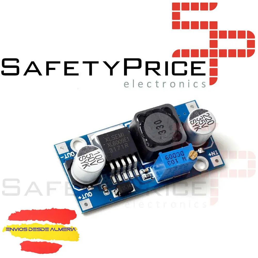 Convertidor DC Alimentador Regulable XL6009 STEPUP hasta 35V Modulo ...