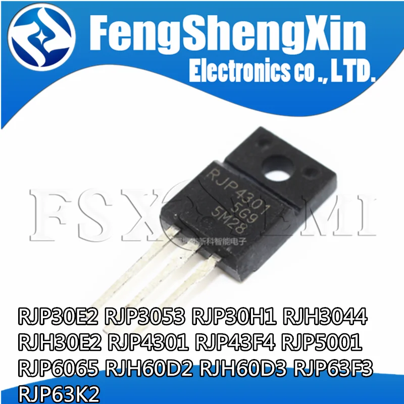10pcs Rjp63f3 To-220f Rjp63f3a Rjp63k2 Rjp30e2 Rjp3053 Rjp4301 Rjp6065 ...