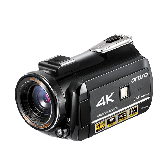 Video Camera 4K Camcorder Professional Ordro AC3 30X Digital Zoom IR ...