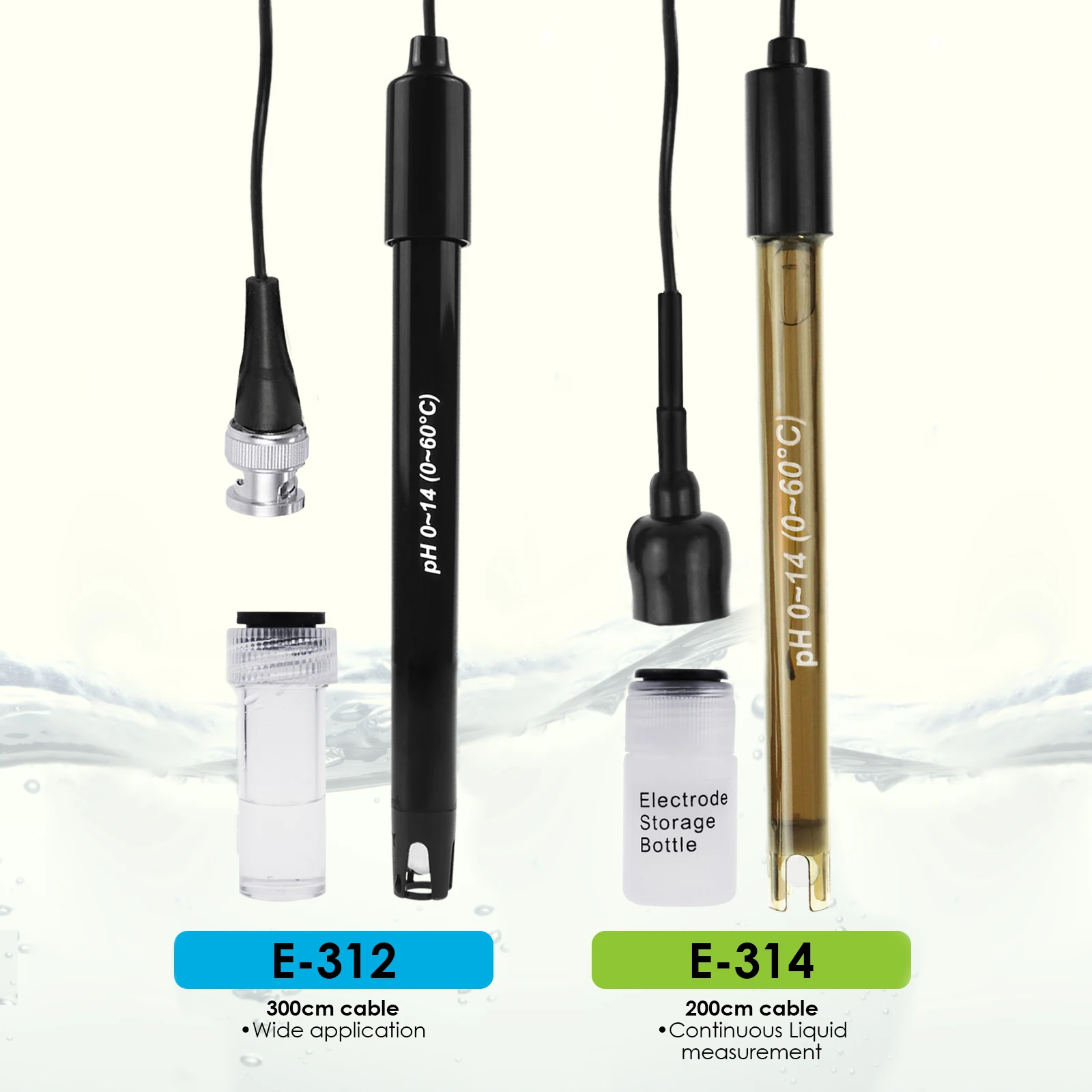 pH-Electrode-BNC-Type-50-Ohm-Connector-Probe-w-Calibration-Powder-150cm ...