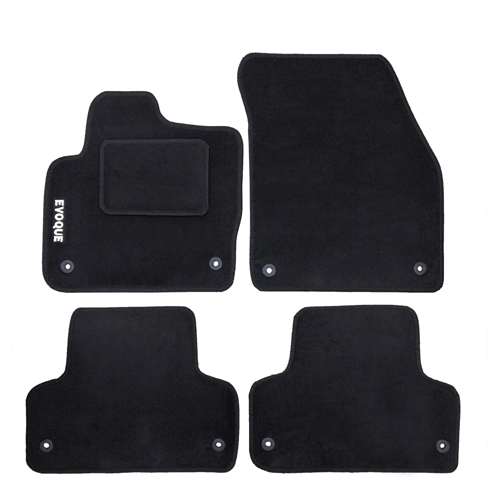 Car Floor Mats Carpet With Logo For Evoque With 8 Clips Fasteners - Car ...