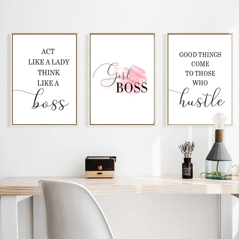Boss-Lady-Print-Girl-Boss-Sign-Quote-Typography-Poster-Women-Office ...