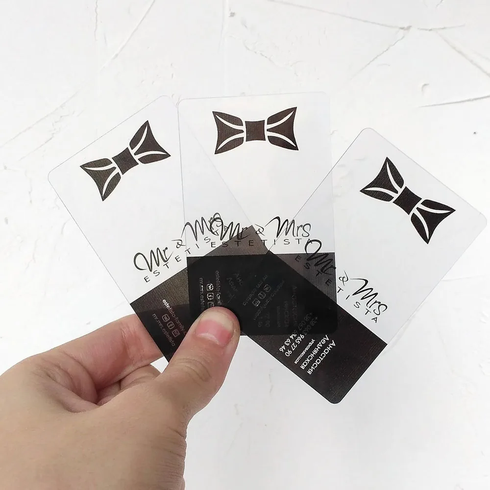 Customized-Clear-plastic-business-frosted-cards-Business-Cards-Logo ...