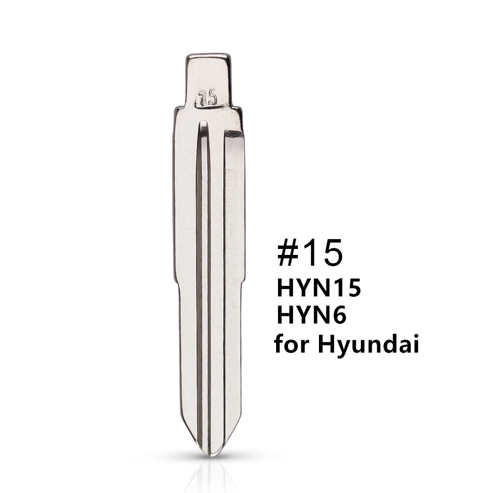 10 pçs 15 # hyn15 hyn6 flip blade chave em branco hyn6fh para hyundai ...