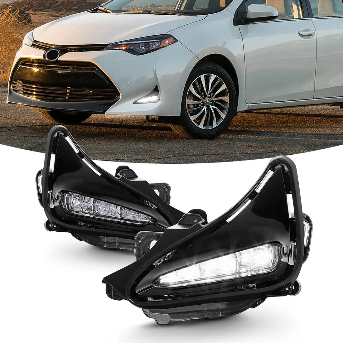 L-mpara-LED-antiniebla-DRL-para-Toyota-Corolla-LE-XLE-2017-2018-2019 ...