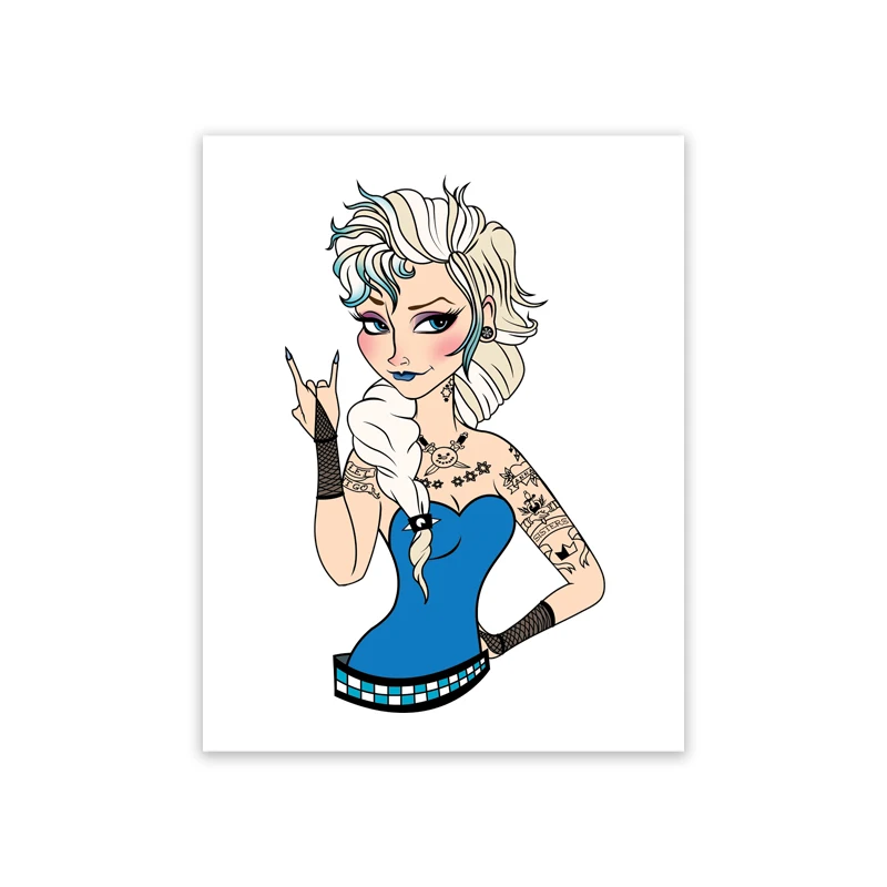 Punk Disney Princesses Drawings