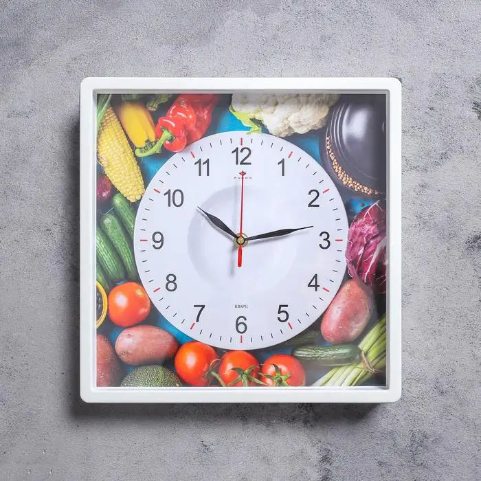 Wall Clock, Series: kitchen, favorite vegetables, smooth running, 30x30 ...