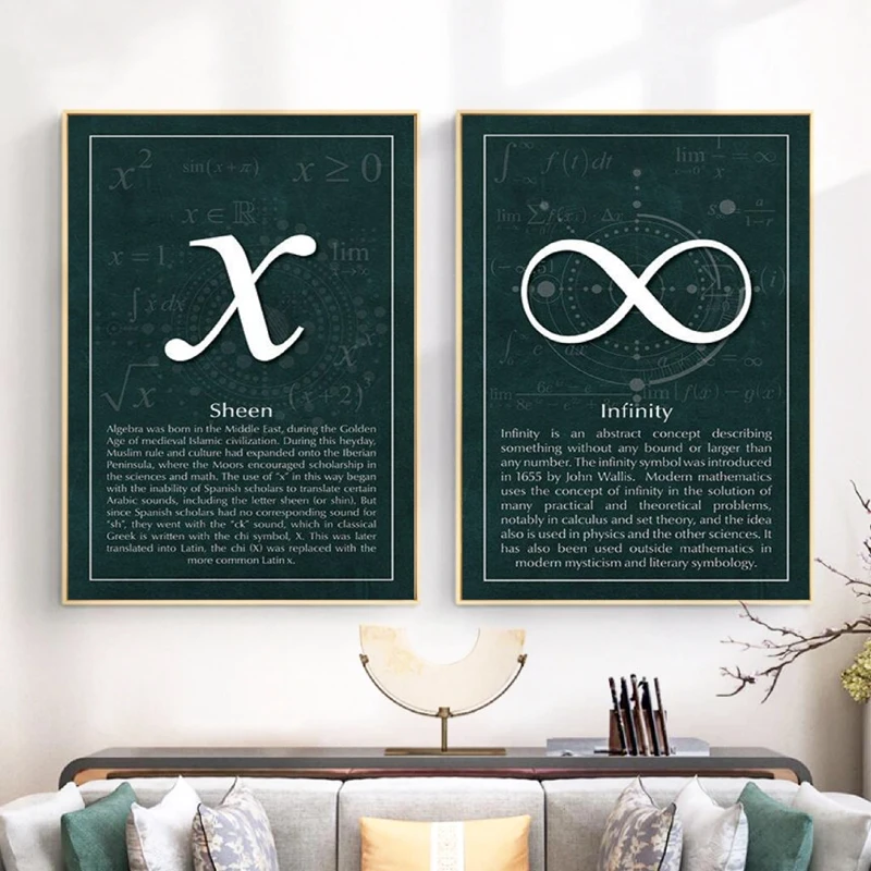 Math Poster Art Print Maths Educational Posters Print Infinity Calculus ...