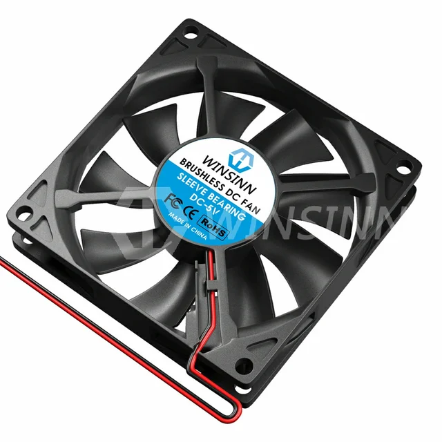 WINSINN 80mm Fan DC 5V 12V 24V 8015 Sleeve / Dual Ball Bearing ...
