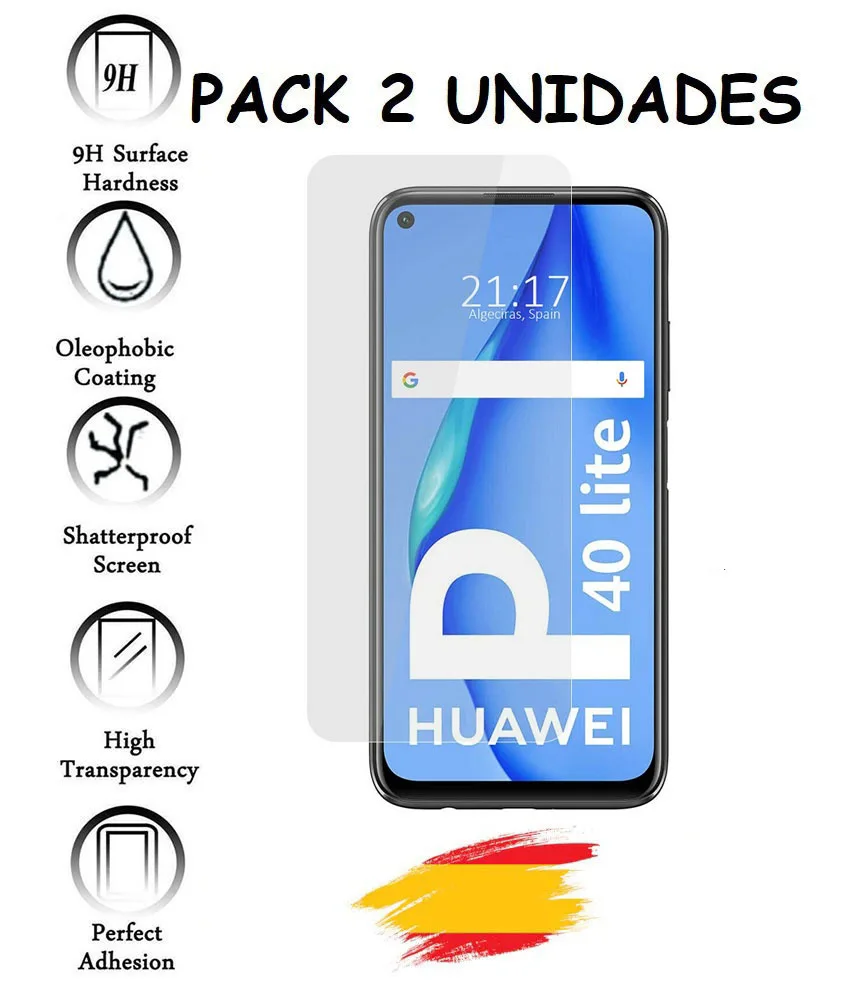 2X Protector para HUAWEI P40 LITE Vidrio templado cristal Antigolpes 9h, 2 Unidades|Protectores ...
