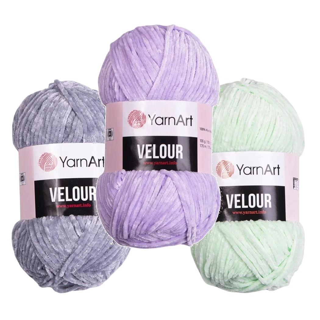 Yarnart-Velour-Yarn-Velvet-100gr-170mt-100-Micro-Polyester-Hand ...