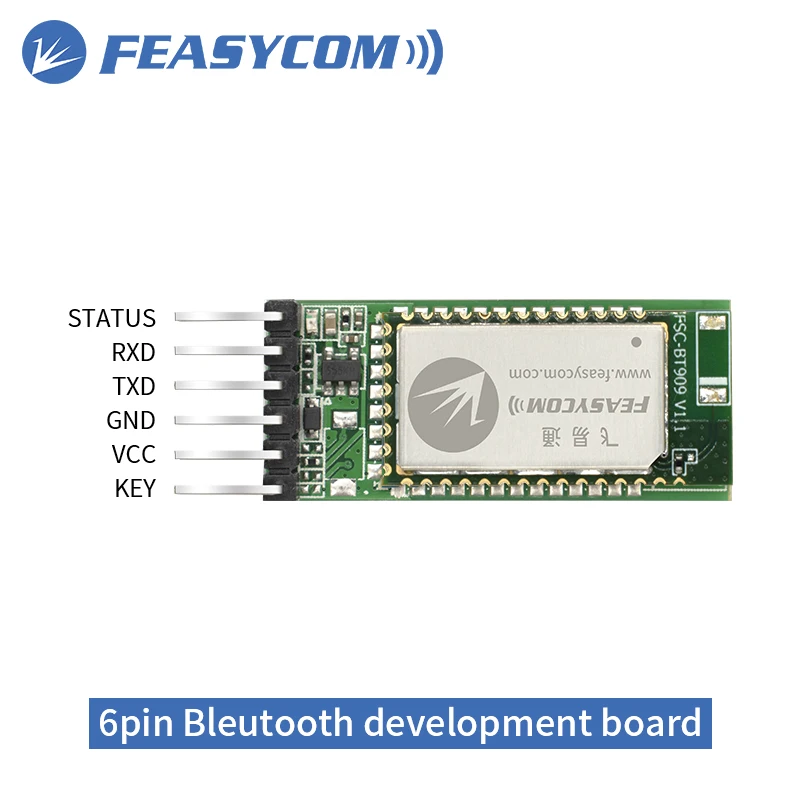 Feasycom Módulo de puerto serie de 6 pines, placa de desarrollo para ...