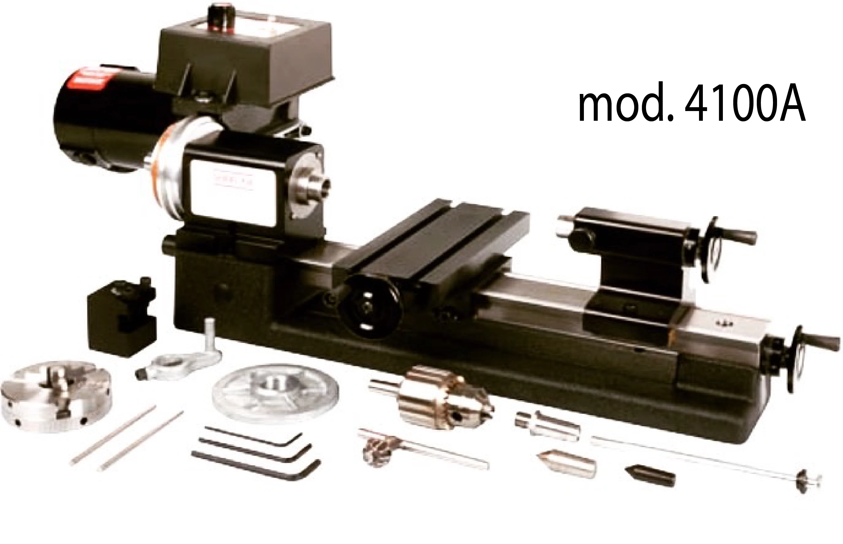 Mini torno de mesa para metal, modelo 4100a da empresa sherline (pr in ...