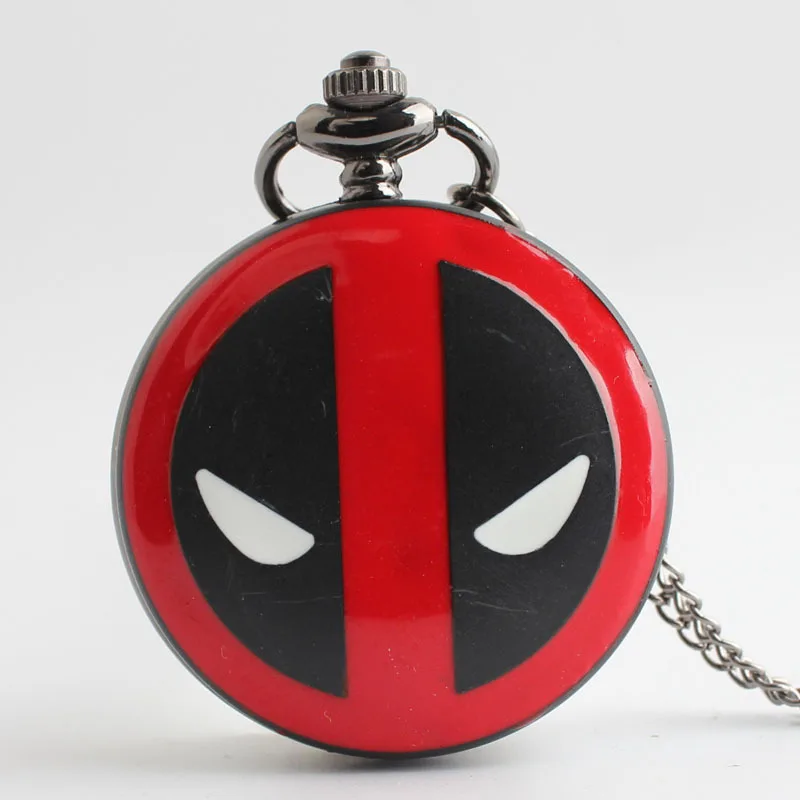 Cool-Red-Black-Quartz-Pocket-Watch-Xmas-Cartoon-Anime-Theme-Steampunk ...