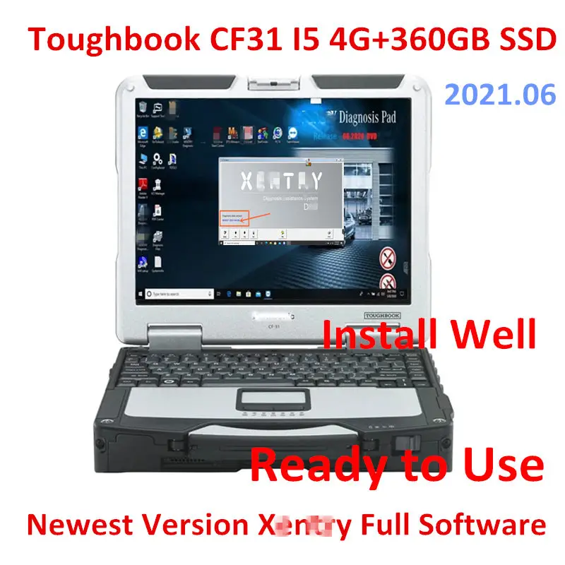 2021-Used-Toughbook-CF31-laptop-I5-8G-RAM-With-2021-06-xentry-SSD-P ...