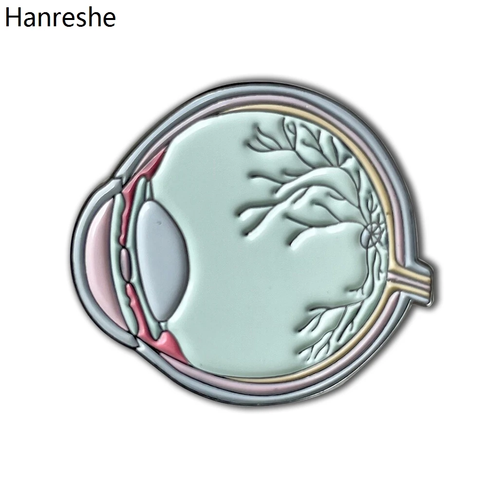 Hanreshe broche de ojo médico esmaltado, broche de anatomía, Bola de ...