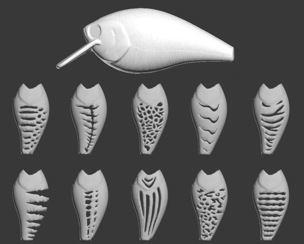 wLure Hard Plastic 3D Stencil for UPHC25|Fishing Lures| - AliExpress