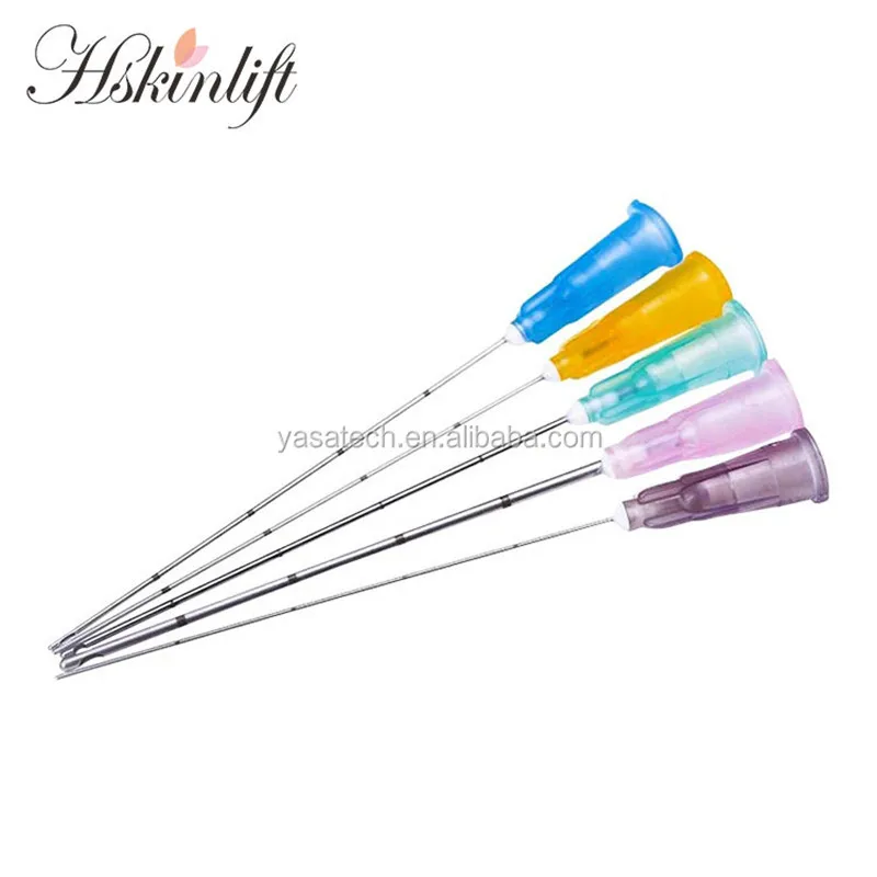 Agulha de injeção médica 18g 21g 22g 23g 25g 27g 30g extremidades lisas ...