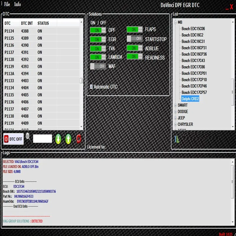 DAVINCI DPF EGR DTC ADBLUE OFF Davinci, 58% OFF