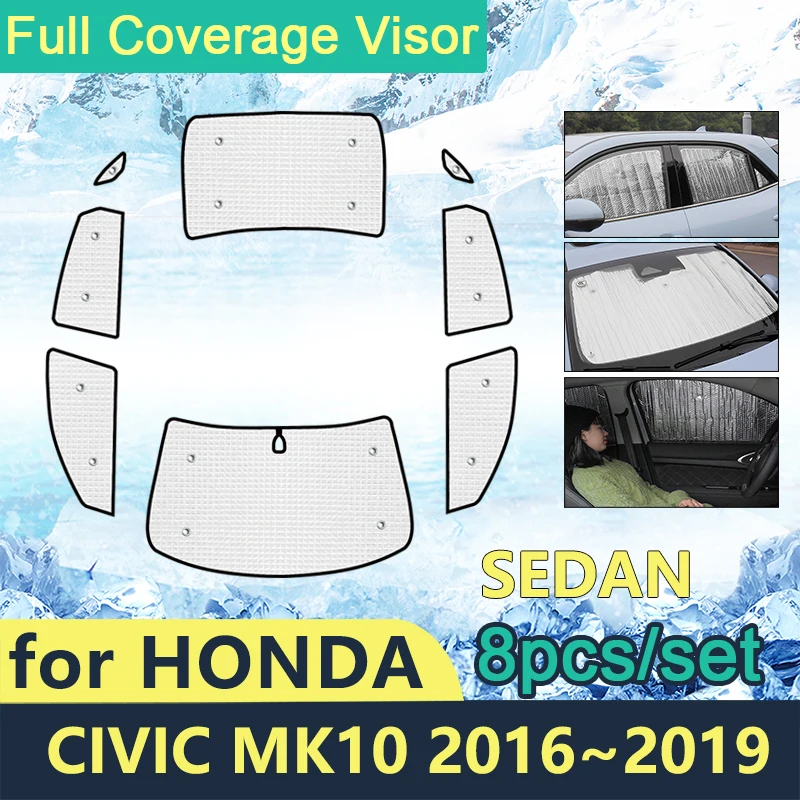 Full-Cover-Sunshades-For-Honda-Civic-Mk10-FC-FK-2016-2019-Car-Sun ...