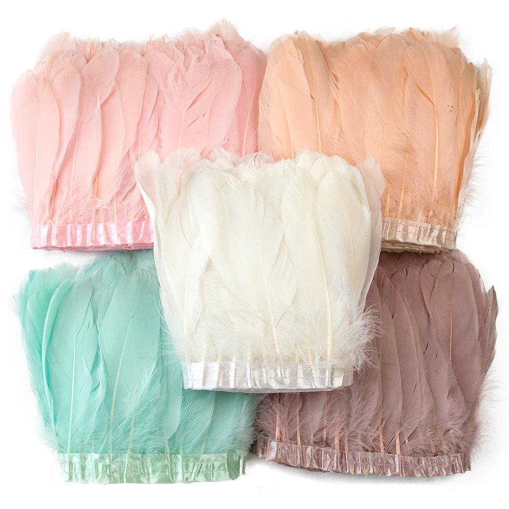 Goose Feather Plumas Accessories | Goose Feather Ribbon Trims | White ...