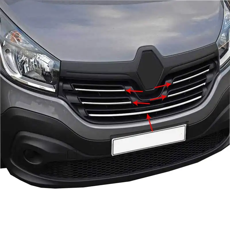 Front Grill Decorative Cover 5 Pcs. For Renault Trafic Iii 2015-up ...