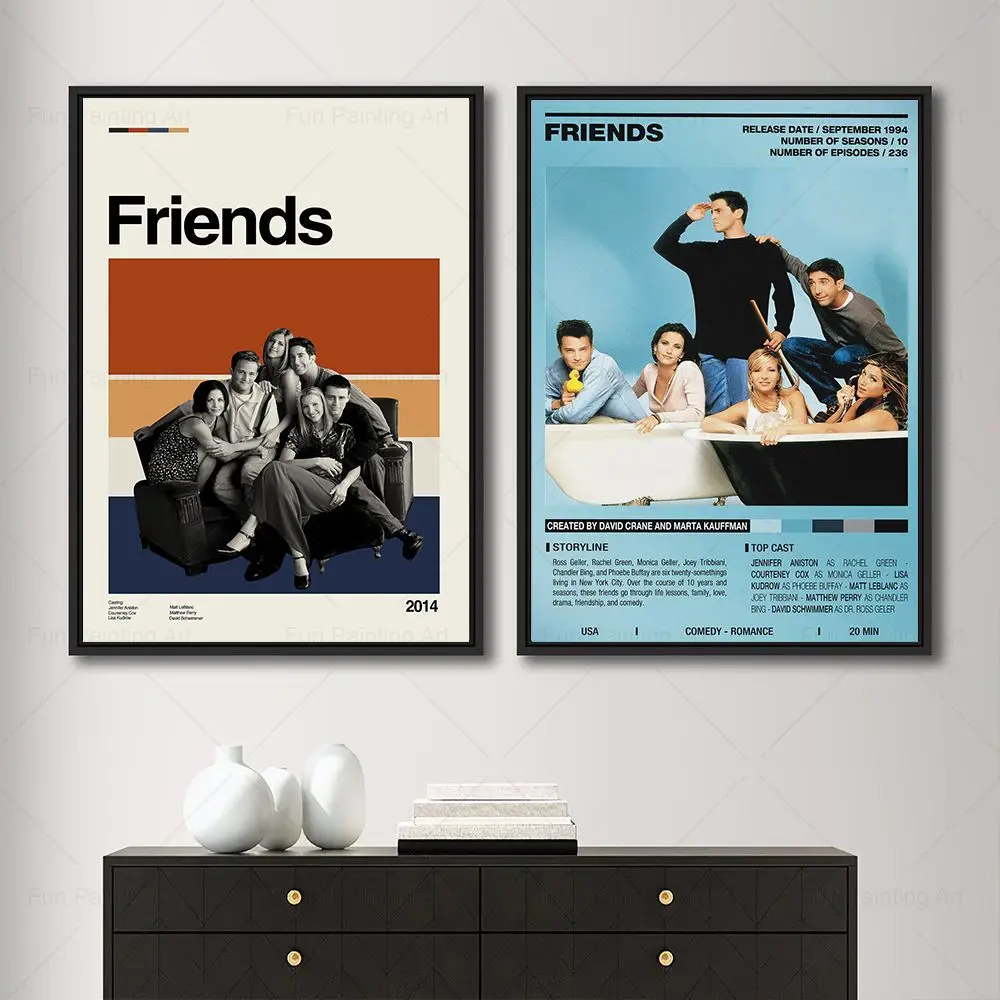 Vintage-Friends-TV-Show-Poster-Classic-Friends-Wall-Art-Canvas-Painting ...