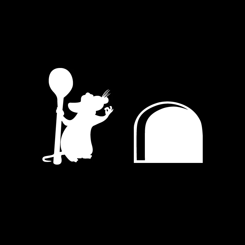 Calcomanía de vinilo para pared con zócalo de rata de Ratatouille ...